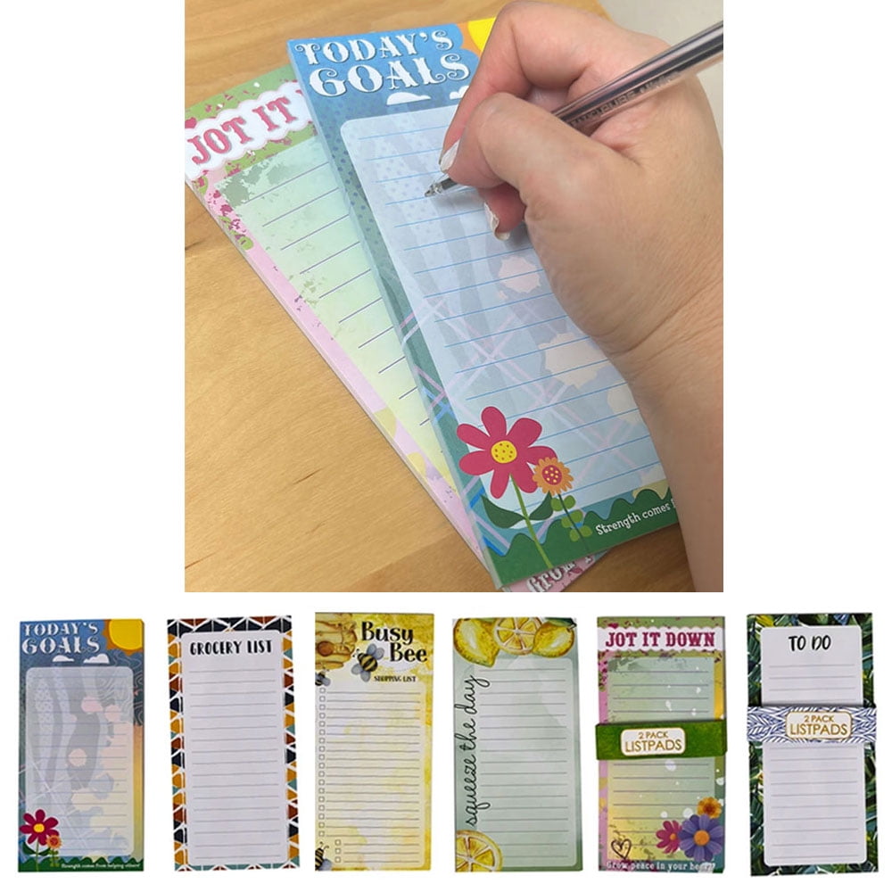 6 Pc Writing Notepads Memo Pads Note Pad 60 Sheets Grocery Shopping To ...