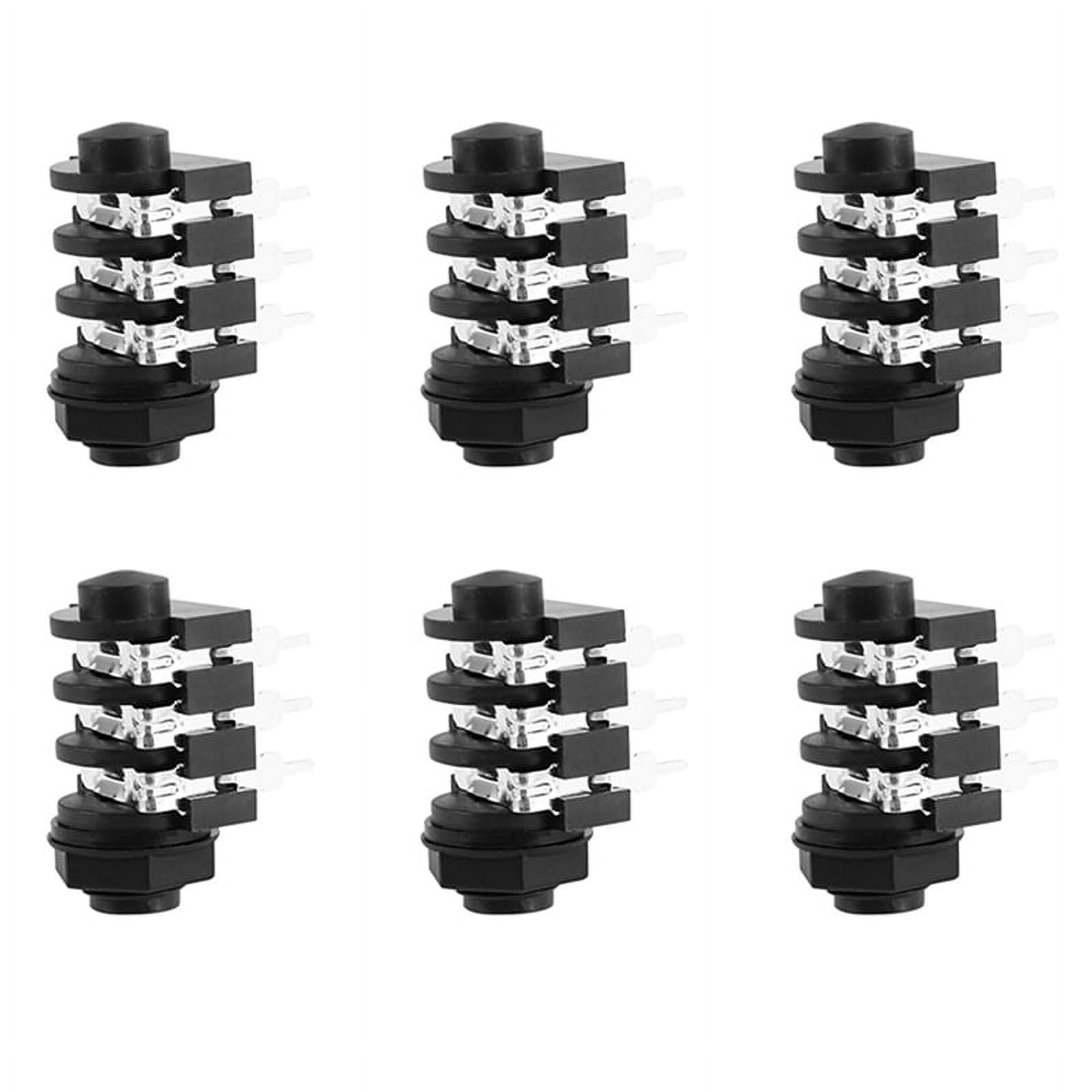 6 Pcs 1/4 Inch 6.5mm Stereo Audio PCB Panel Mount Headphone Jack Socket ...