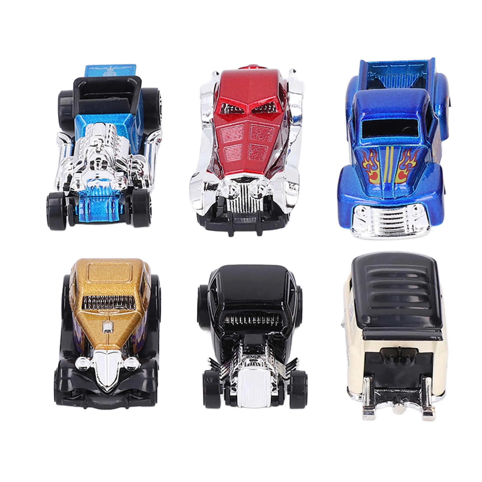 6 Pcs 1:64 Antique Car Toy Set Alloy Car Model Kit Collectible Lifelike ...