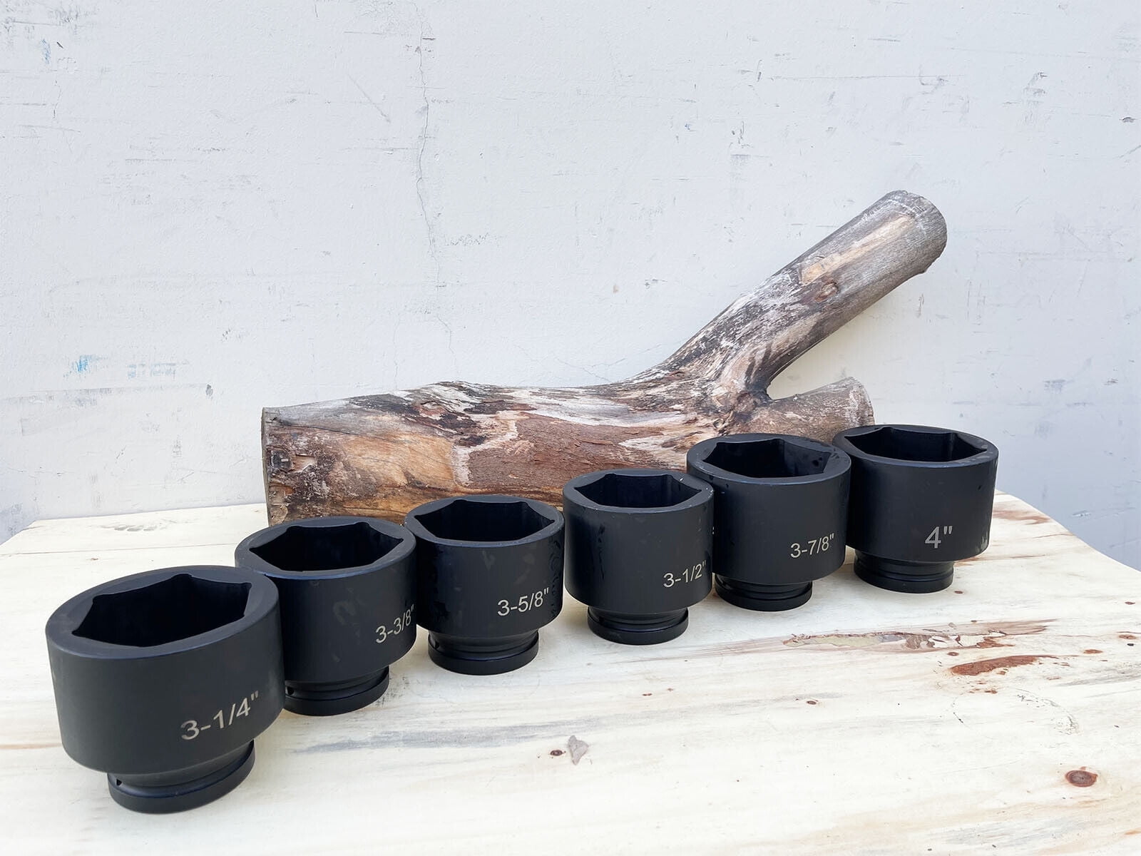 6 Pcs 1" Dr. SAE Jumbo Deep Shallow Impact Socket Set 6 pt 3-1/4" – 4 ...