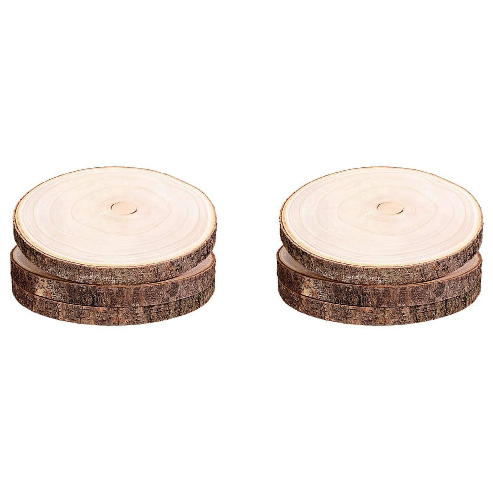 6 Pcs 10-12 Inch Wood Slices for Centerpieces, Wood Rounds for Wedding ...