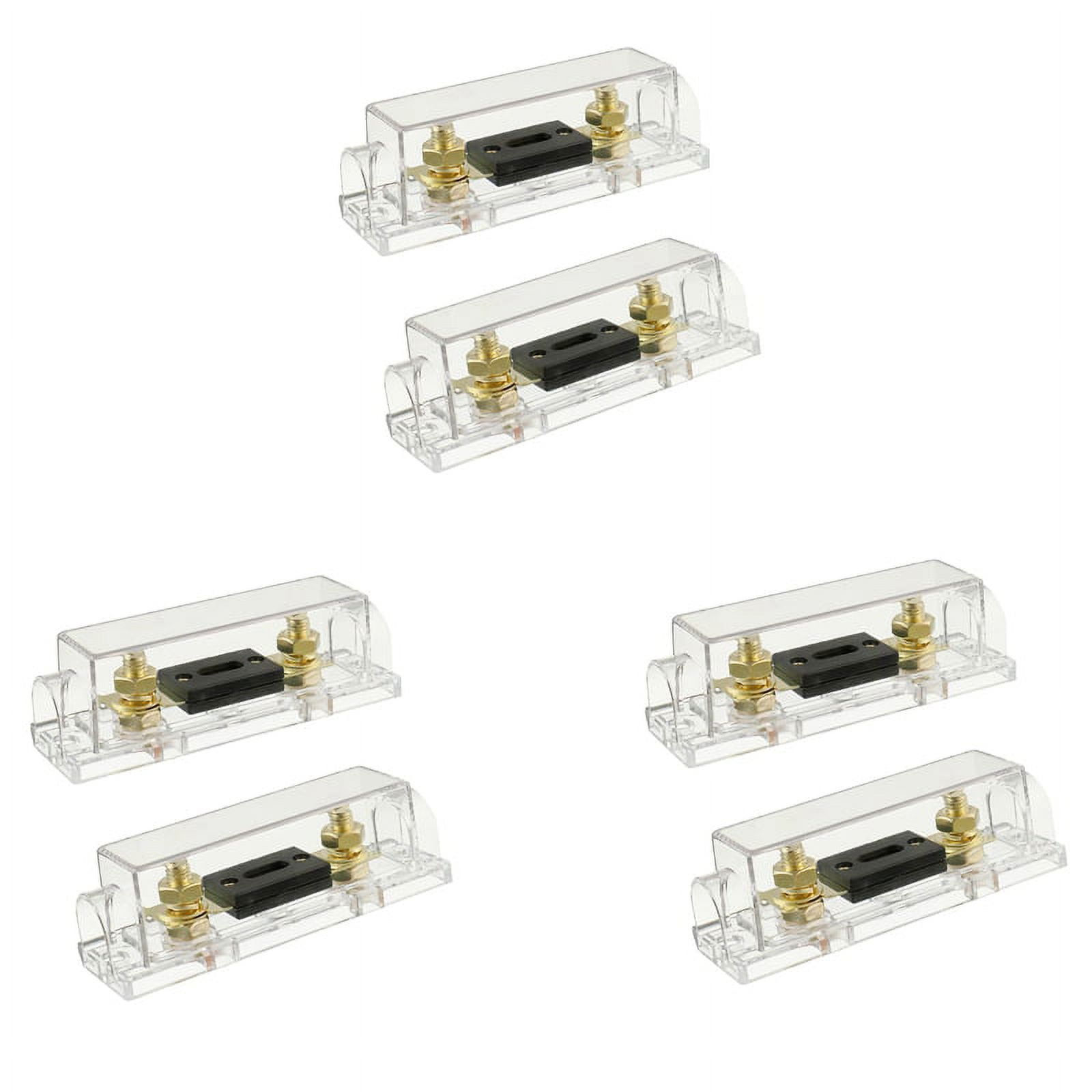 6 Pcs 100A Transparent Case ANL Fuse Holder and 6 Pieces of 100A 32V DC ...