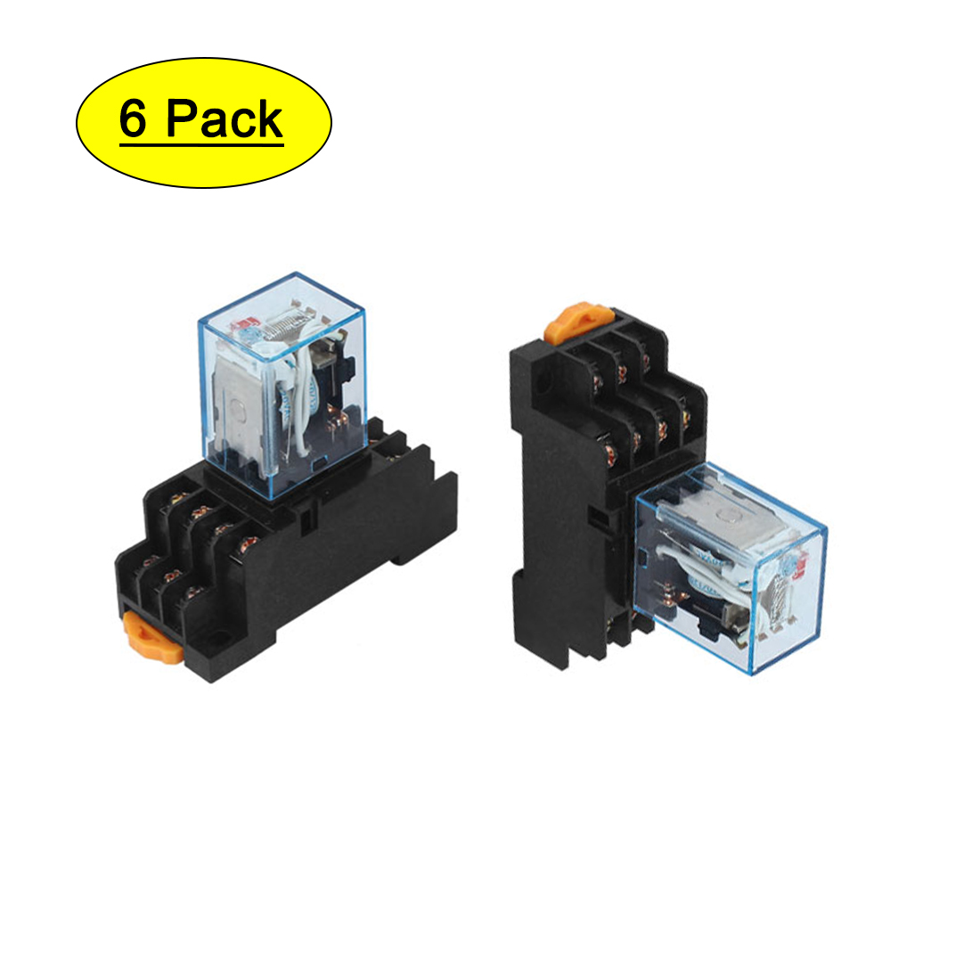 6 Pcs 110V Coil Power Relay HH54PL 14PIN With Socket Base - Walmart.com