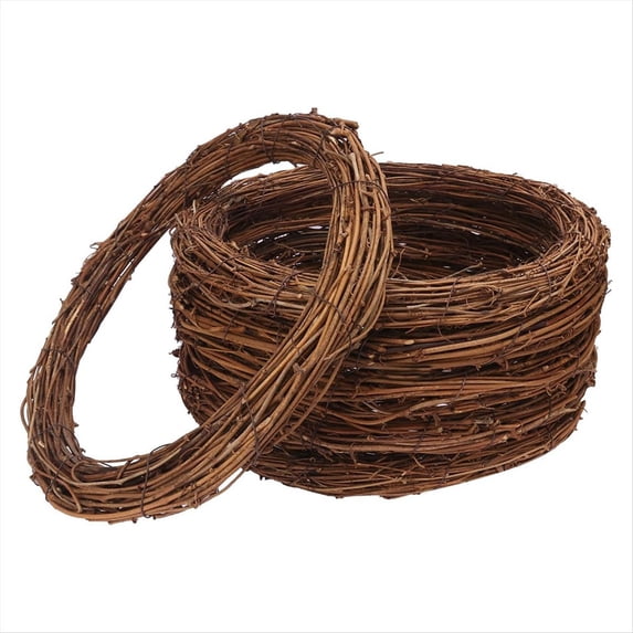 6 Pcs 12 Inch Natural Grapevine Wreath Set, Hand-Woven Wreaths for DIY ...
