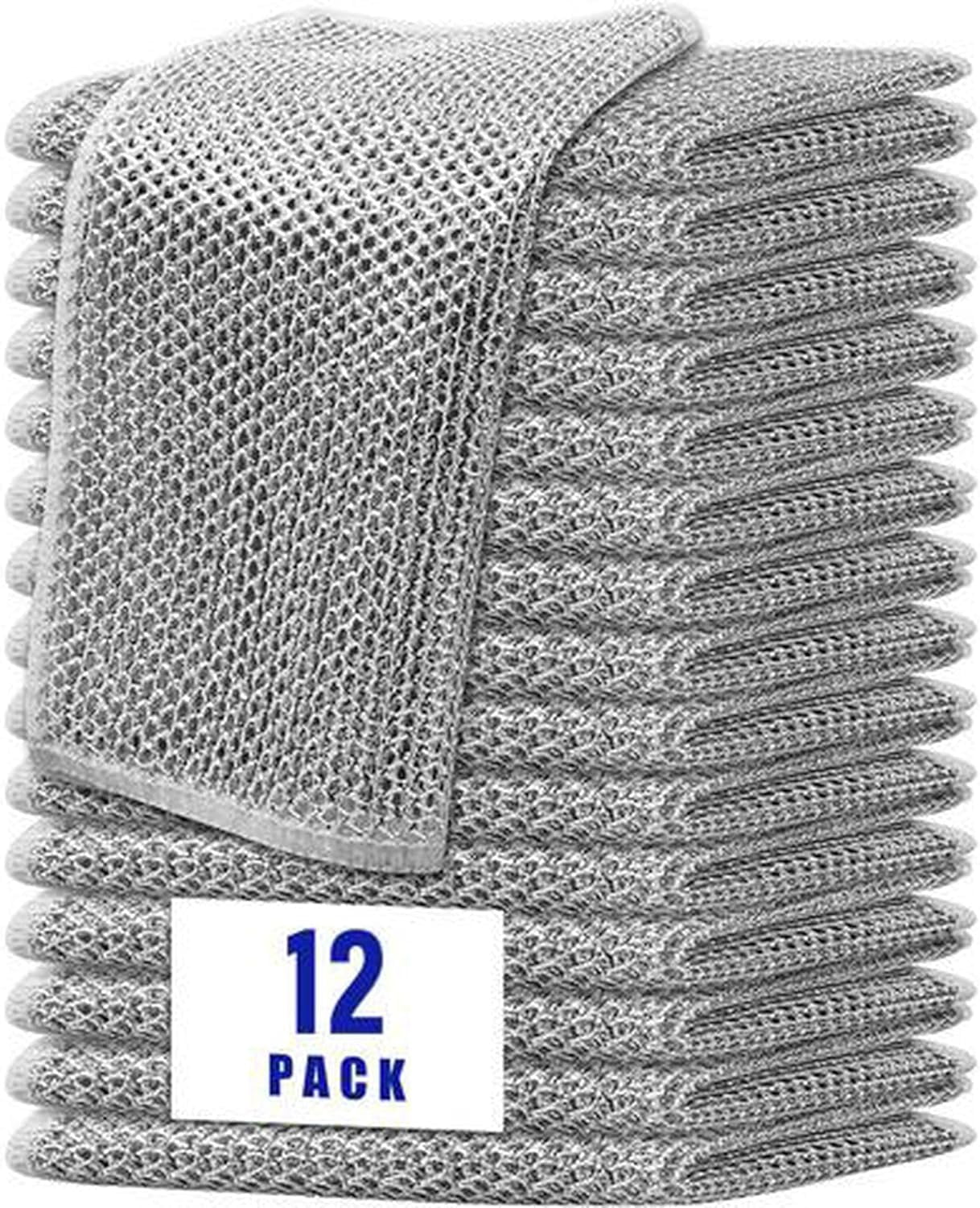 6 Pcs,12 Pcs Double Layer Multipurpose Non-Scratch Wire Dishcloth ...