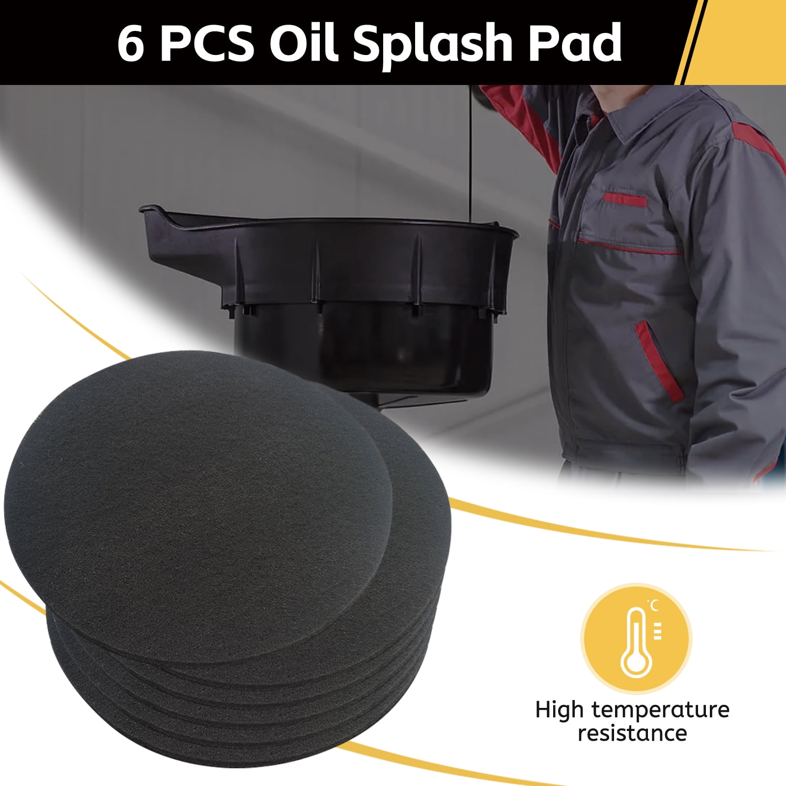 6 Pcs 14.96'' Round Oil Drain Splash Pad, No Splatter Pad , Anti Splash ...