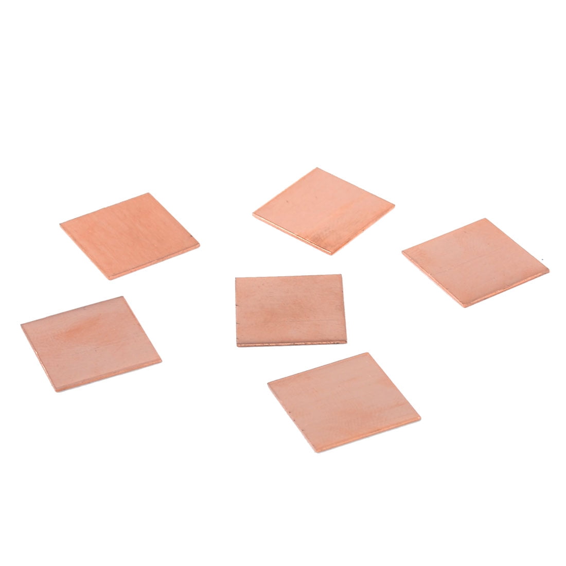 6 Pcs 15mm x 15mm x 0.5mm CPU Heatsink Copper Shim Spacer Pad for ...