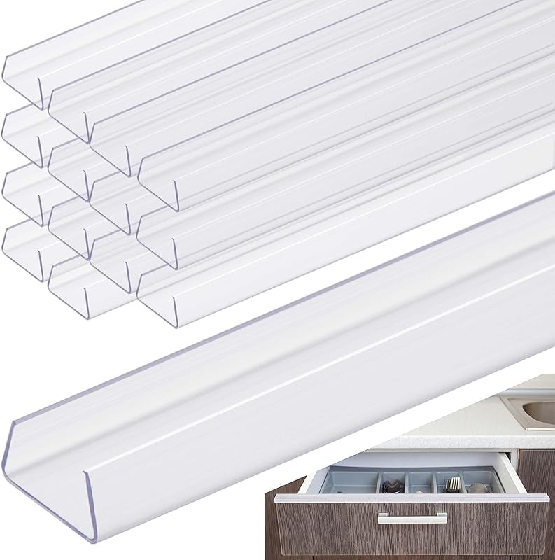 6 Pcs 16.5" Cabinet Door Protector Edge Guard-3/4 Thick Slip-On Drawer ...