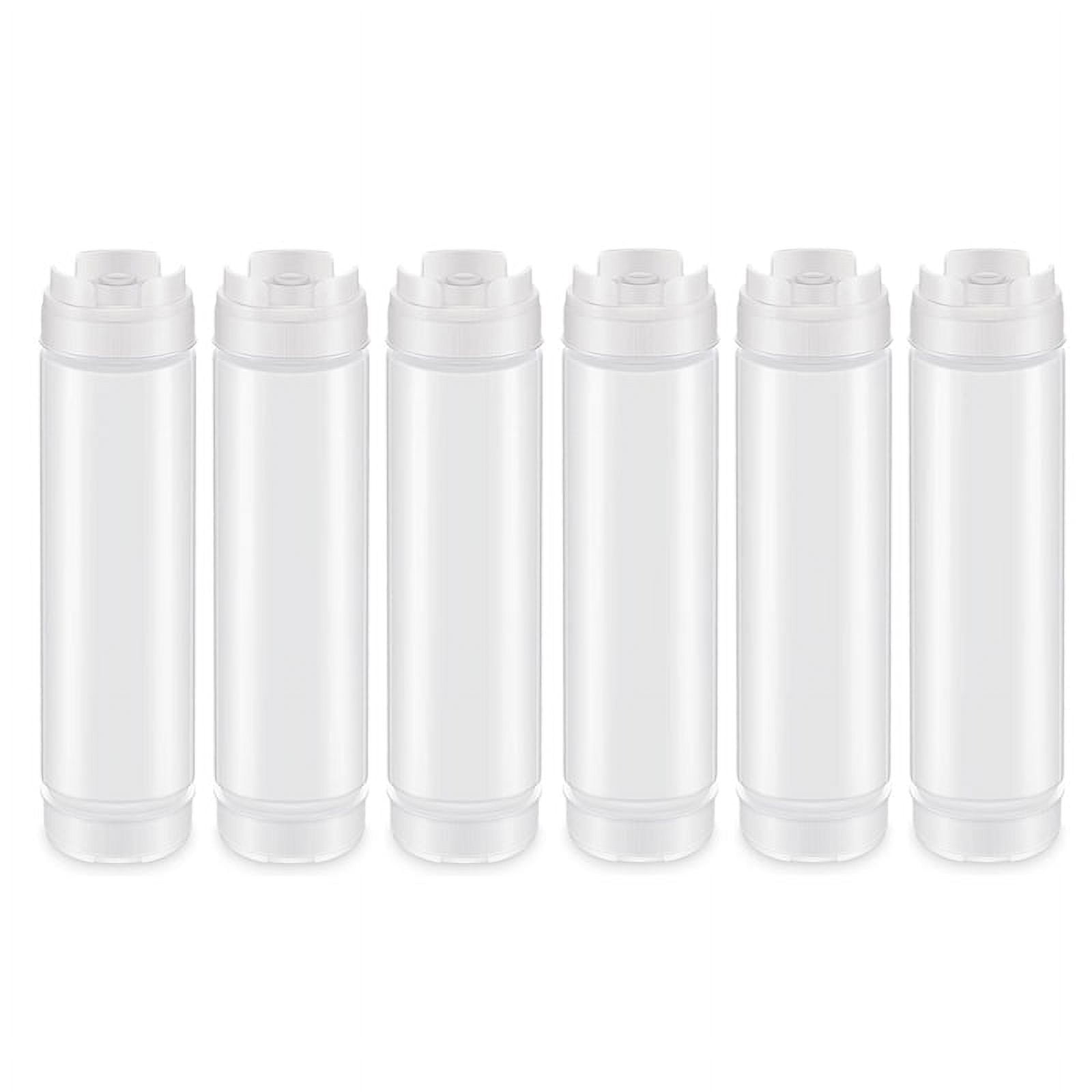 6 Pcs 16 Oz Inverted Plastic Squeeze Bottles, Refillable Tip Large ...