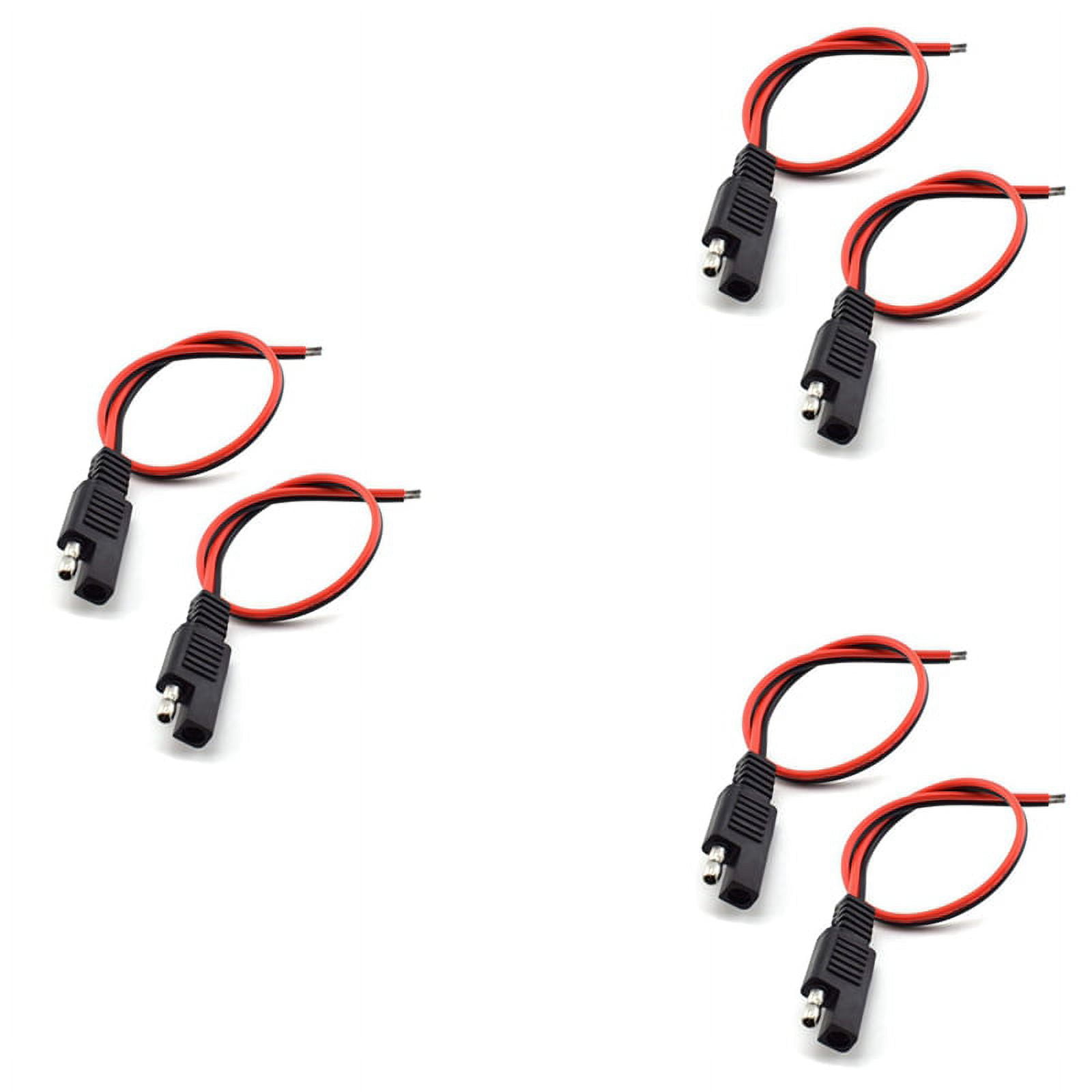 6 Pcs 18AWG SAE Extension Cable 2-Pin SAE Quick Connector Disconnect ...