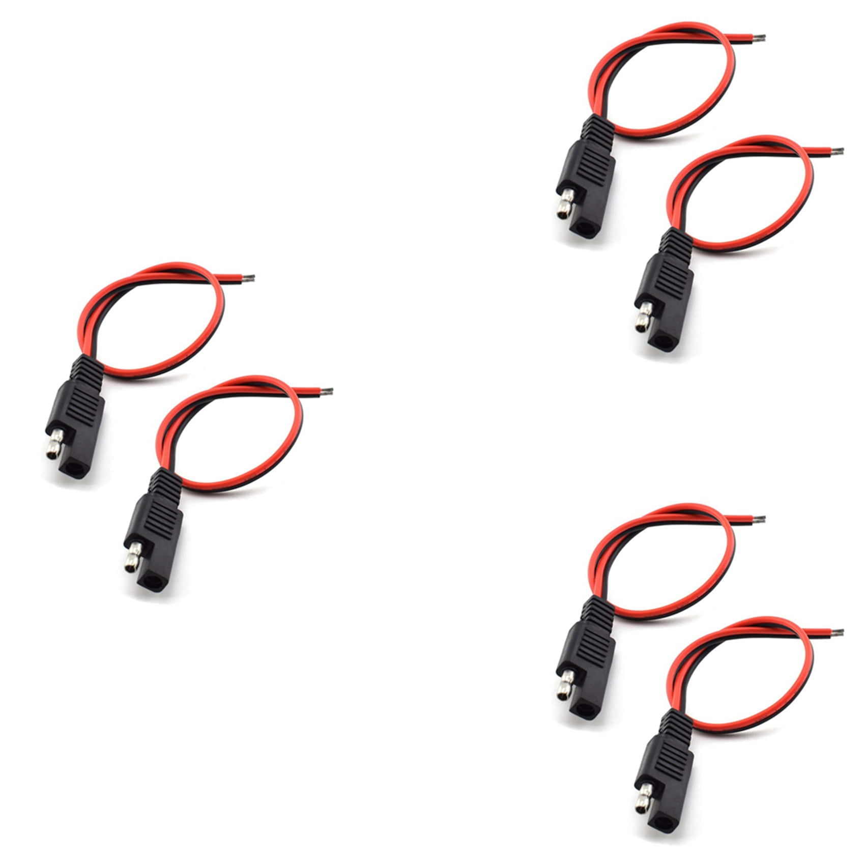 6 Pcs 18AWG SAE Extension Cable 2-Pin SAE Quick Connector Disconnect ...