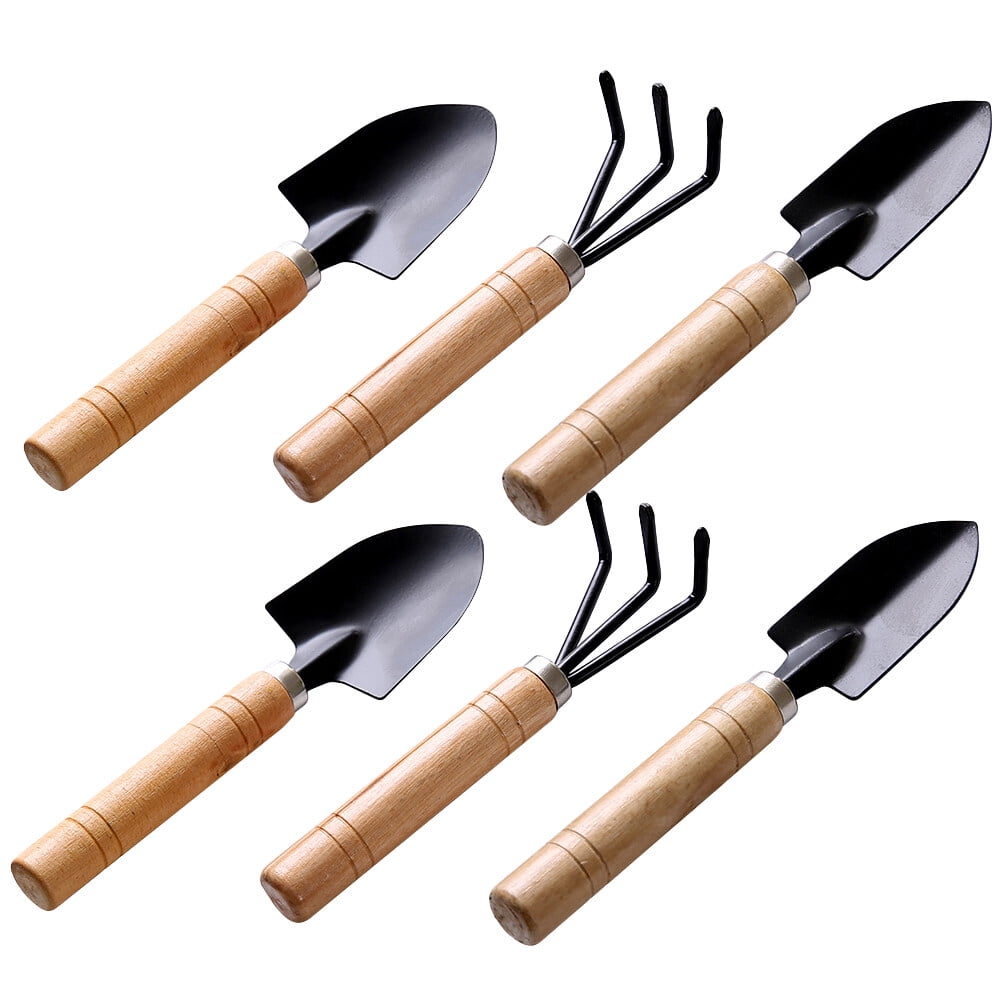 6 Pcs/2 Sets Mini Gardening Tools Rake Spade Shovel Gardening Set ...