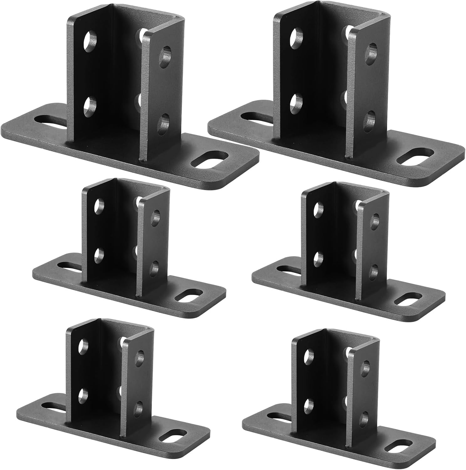 The 6 Pcs 2 Slotted Hole U Post Base Strut Mount Fit for 1-5/8” Square ...