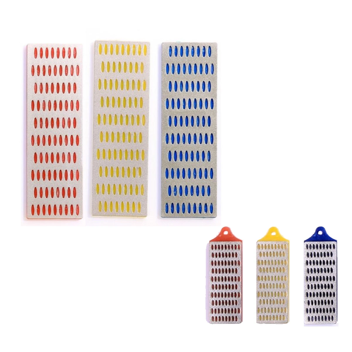 6 Pcs 2X6" 1X3" Diamond Sharpening Stone Plate Block Kitchen Knife ...