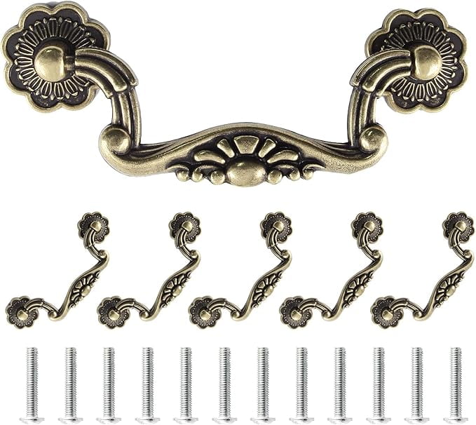 6 Pcs 3.75 Inch Vintage Drop Bail Drawer Pulls Bail Handle Drop Pulls ...