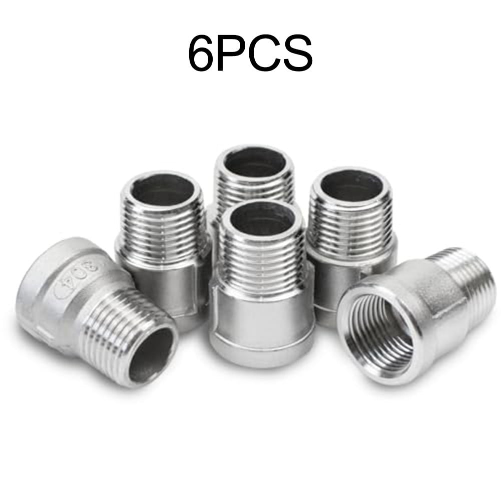 6 Pcs 3/8 Inch Male Female Stainless Steel Hex Bushing Reducing ...