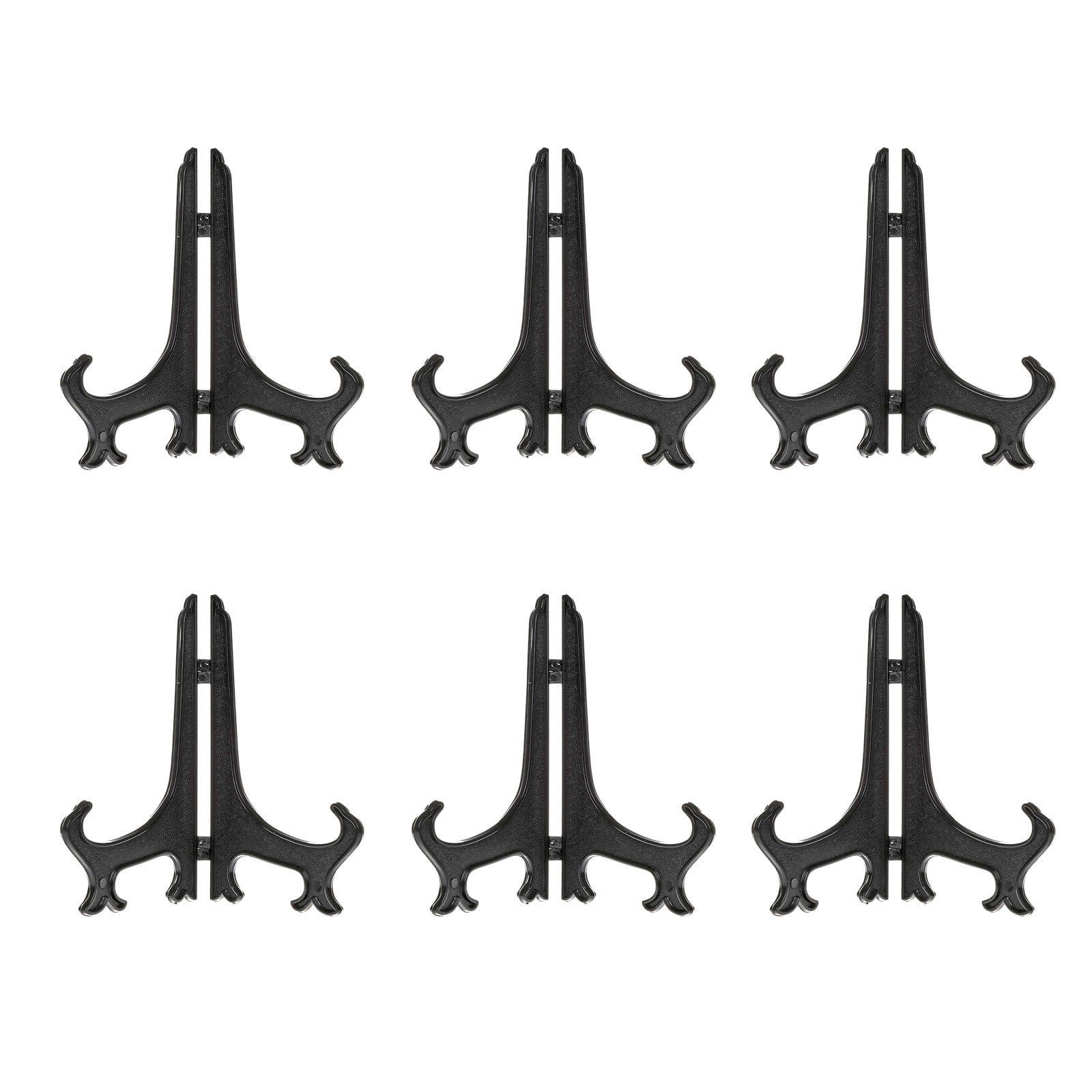 6 Pcs 3 Inch Black Plastic Easels Plate, Picture Frame Stand Holder ...