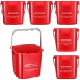 6 Pcs 3 Quart Cleaning Bucket Small Sanitizing Square Bucket Detergent ...