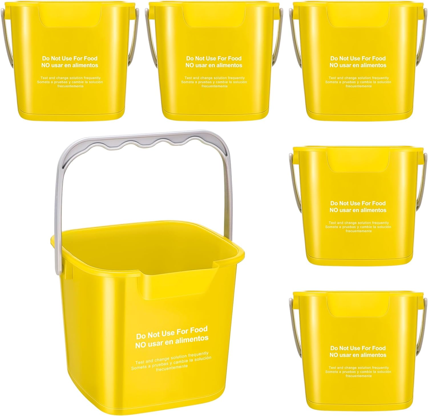 6 Pcs 3 Quart Cleaning Bucket Small Sanitizing Square Bucket Detergent ...