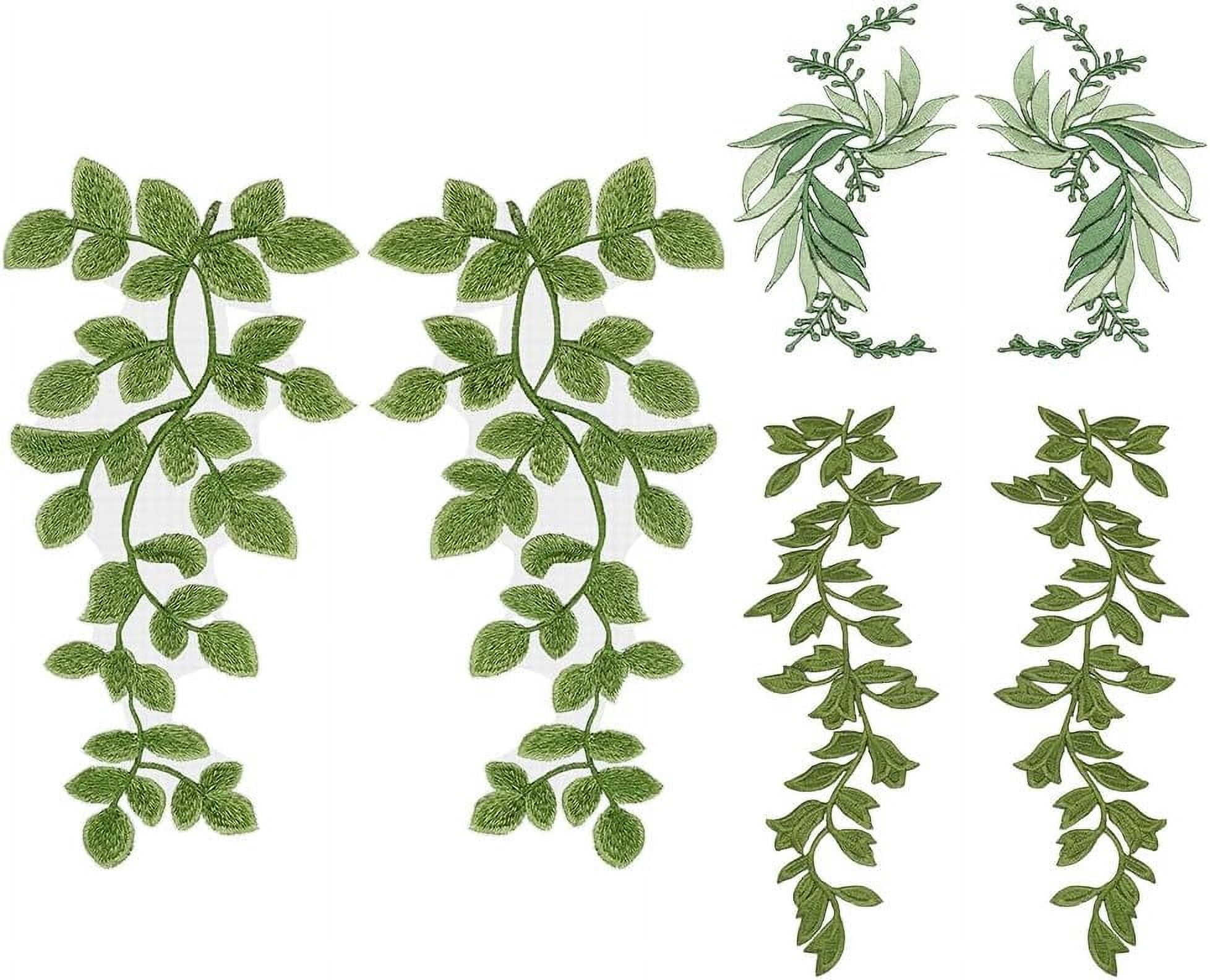 6 Pcs 3 Styles Leaves Applique Patches 3D Lace Forest Leaves Vine ...