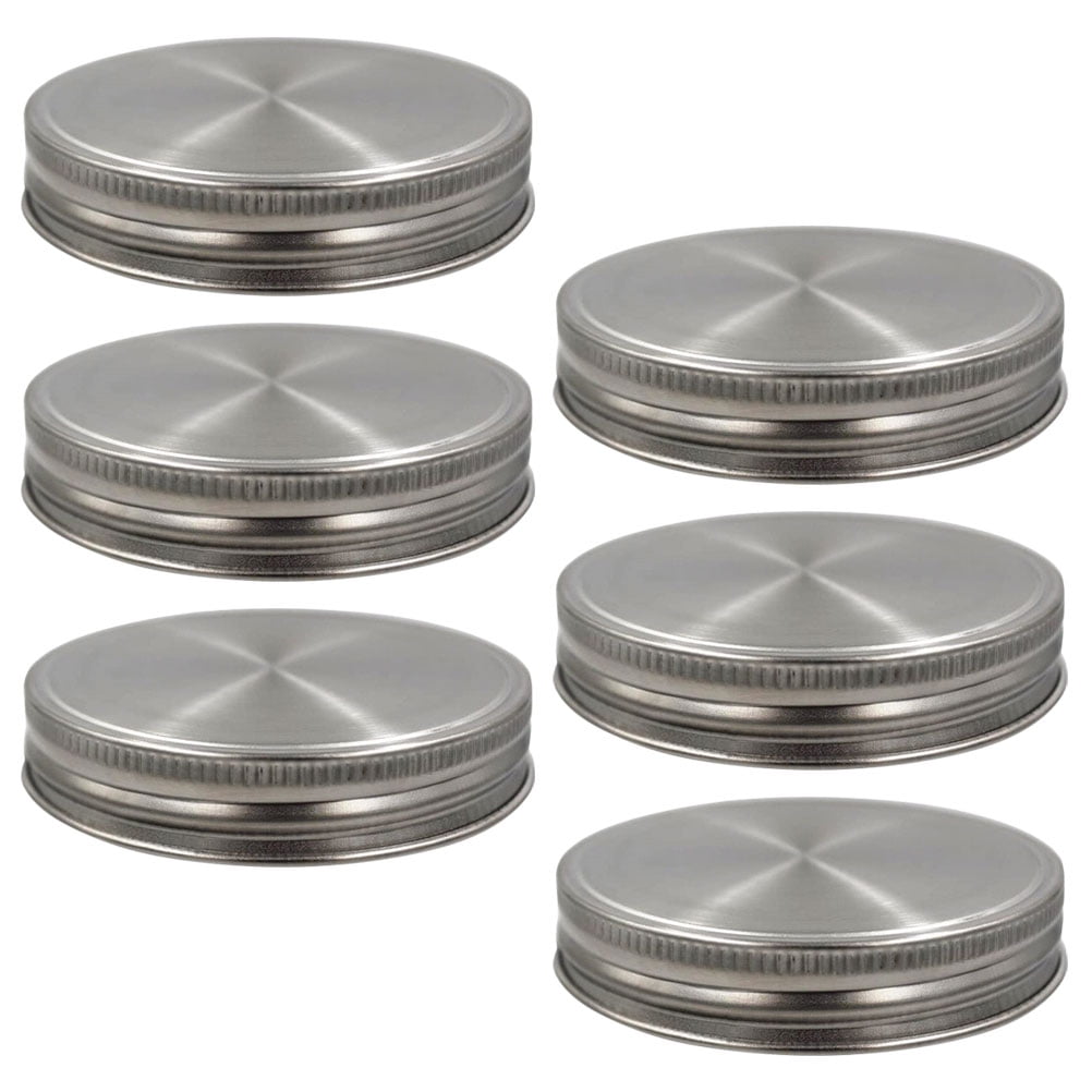 6 Pcs 304 Stainless Steel Jar Lid Multipurpose Lids Professional ...