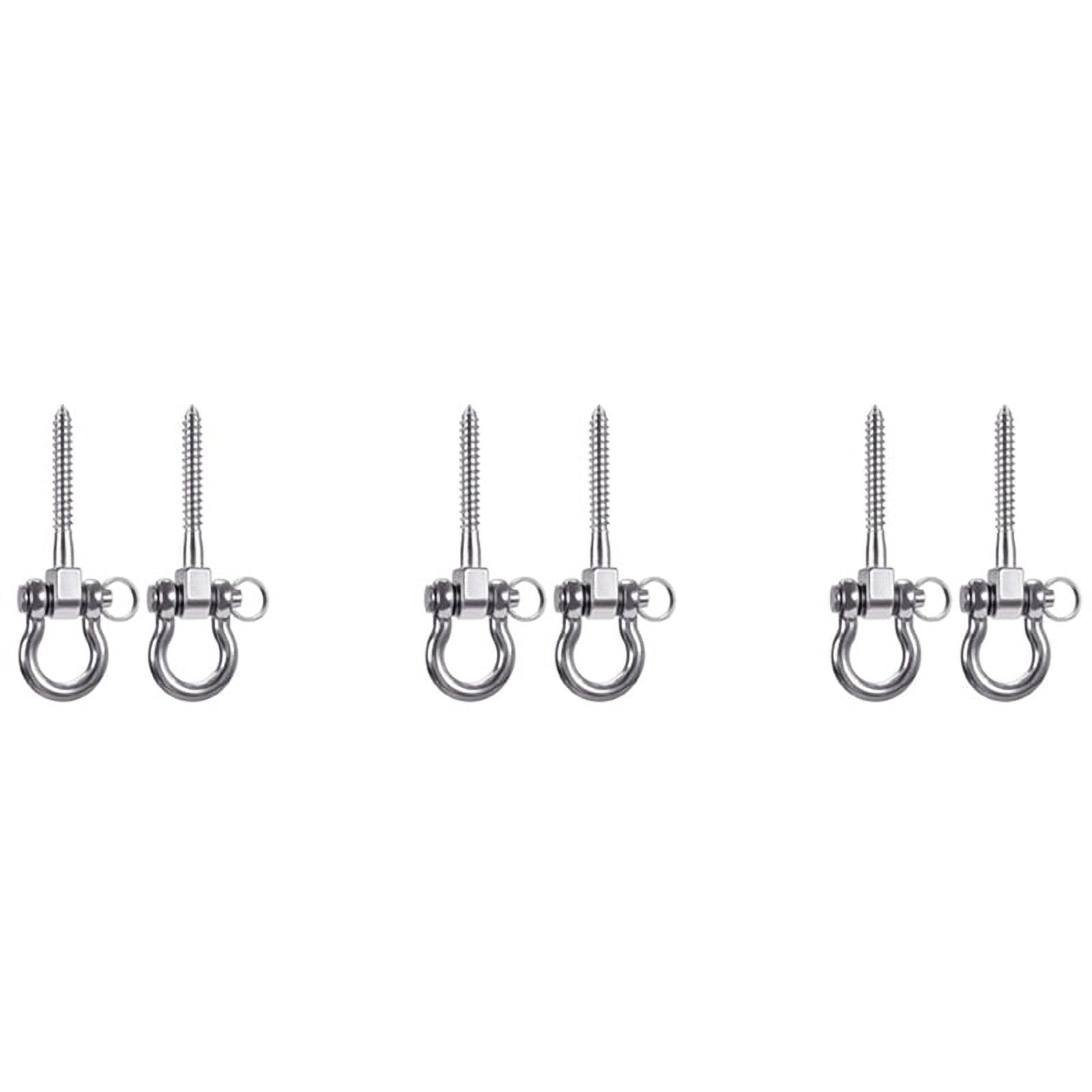 6 Pcs 304 Stainless Steel Screw Bracket Heavy Duty 180° Swing Hangers ...