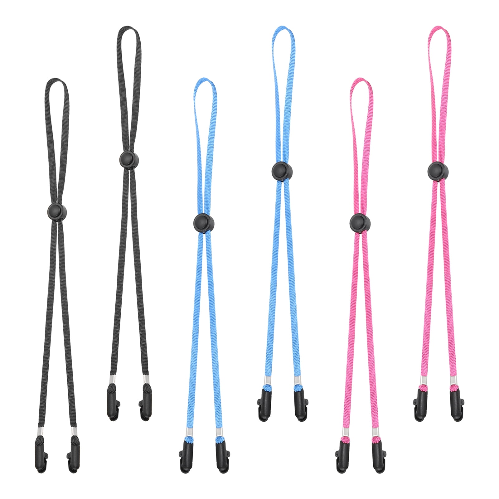 6 Pcs 31.5"x0.28" Adjustable Hat Strap Clips Chin Cord with Cord Lock ...