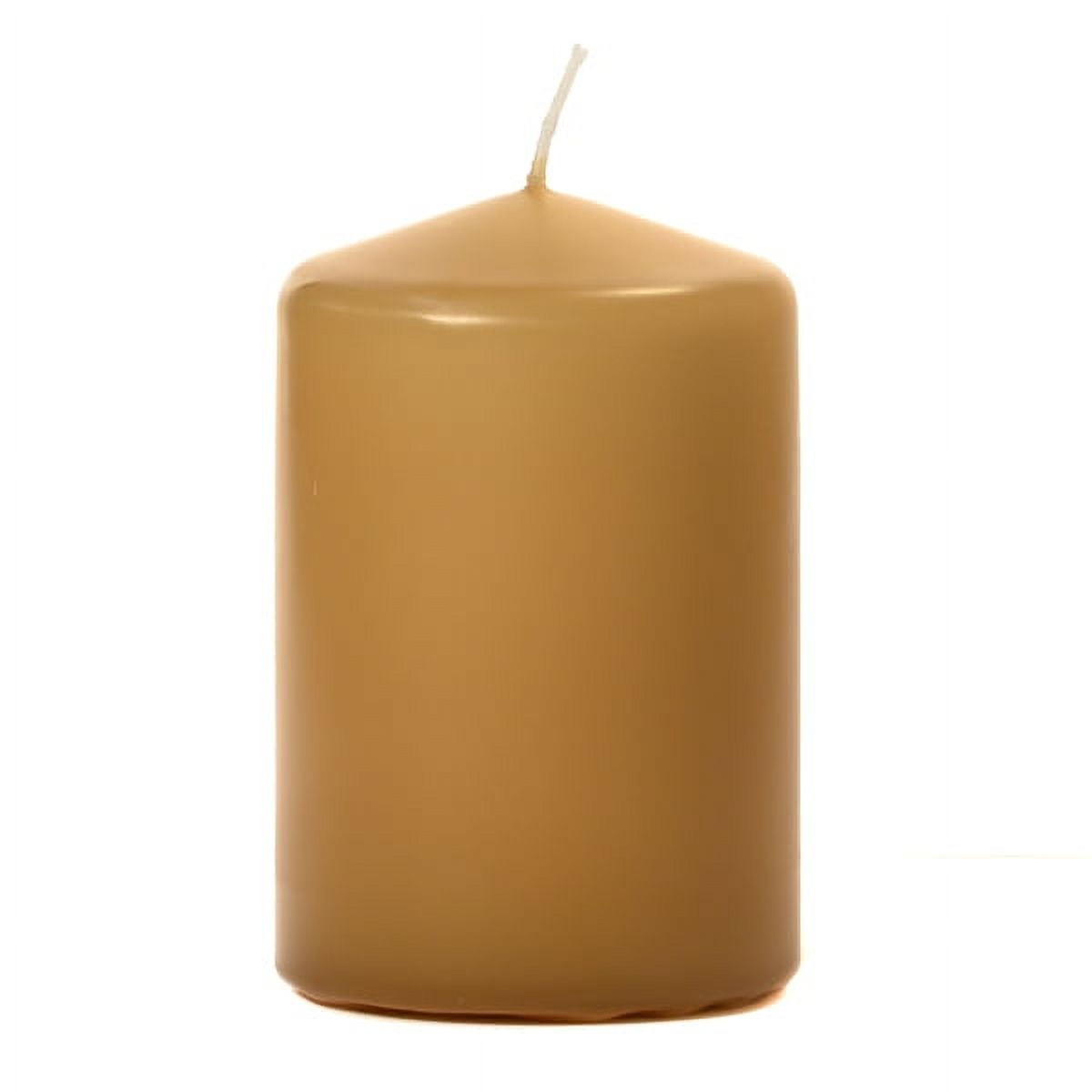 6 Pcs, 3x4 Parchment Pillar Candles Unscented 3 in. diameterx4.5 in ...
