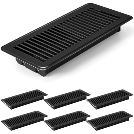 6 Pcs 4" x 12" Floor Register Vent Covers Heavy Duty Steel Walkable ...