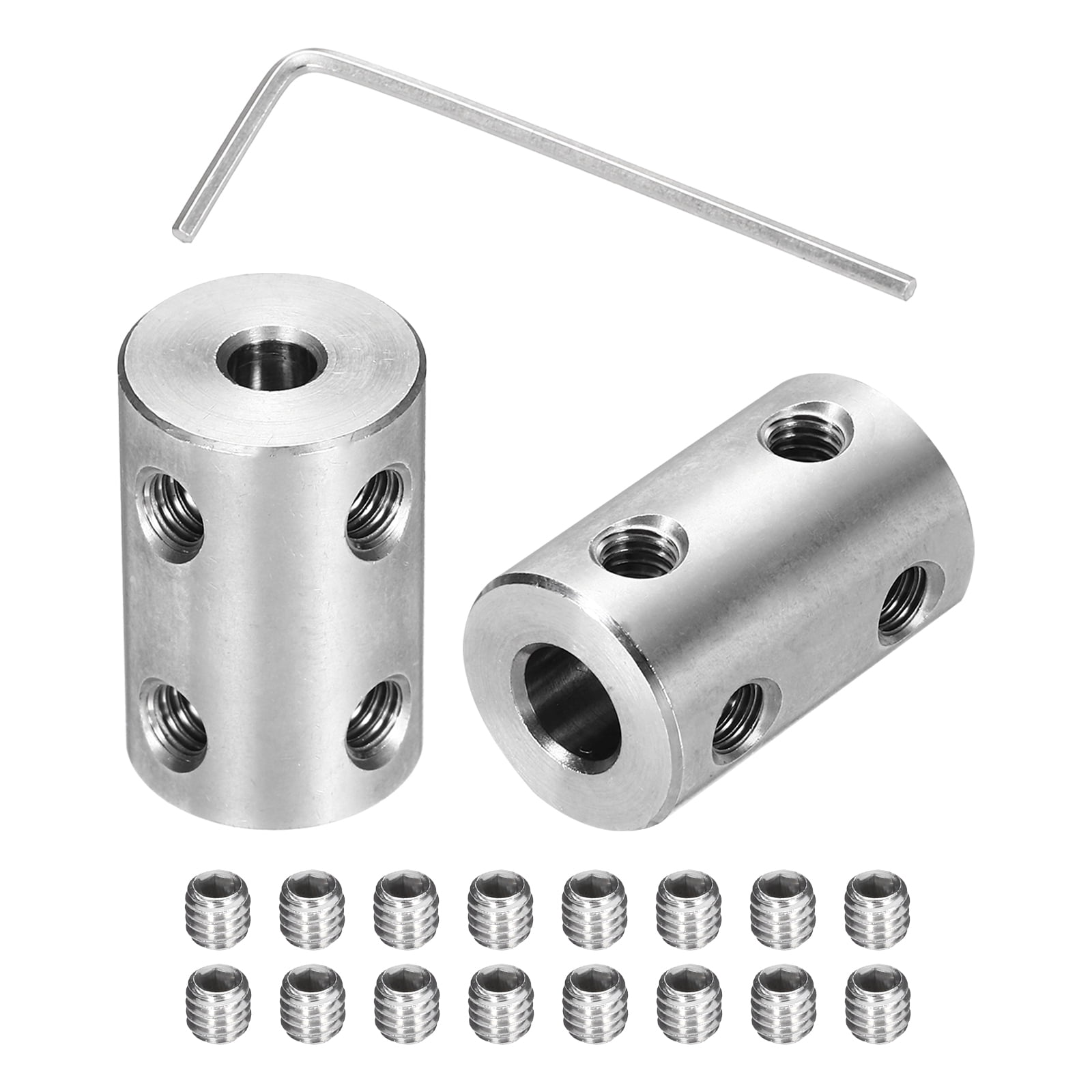 6 Pcs 4mm to 6mm Shaft Coupler Connector L22mm x D14mm Rigid Coupling ...