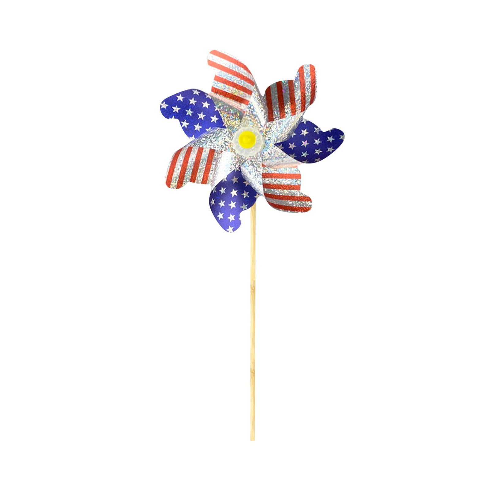 6 Pcs 4th of July Decorations Include 6 Patriotic Pinwheels on Stick ...