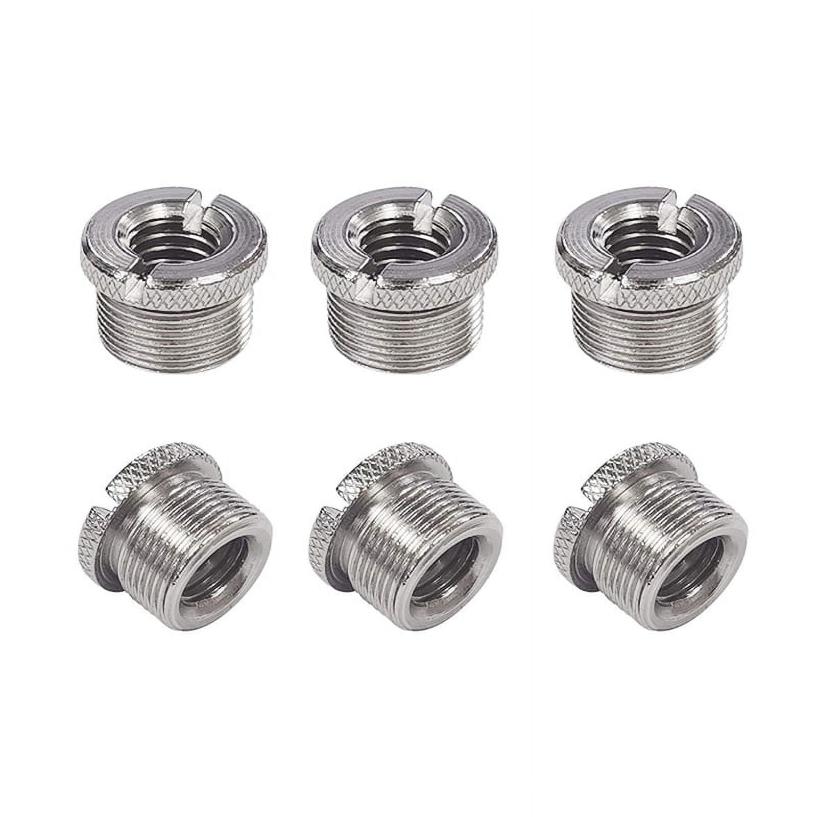 6 Pcs 5/8 inch Male to 3/8 Female Mic Converter Threaded Screw Adapter ...