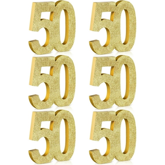 6 Pcs 50th Birthday Decorations for Men and Women, 50th Anniversary ...