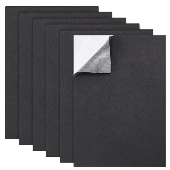 6 Pcs 5mm Thick Self Adhesive Foam Sheet 8.3x11.8 Inch Black Non-Slip ...
