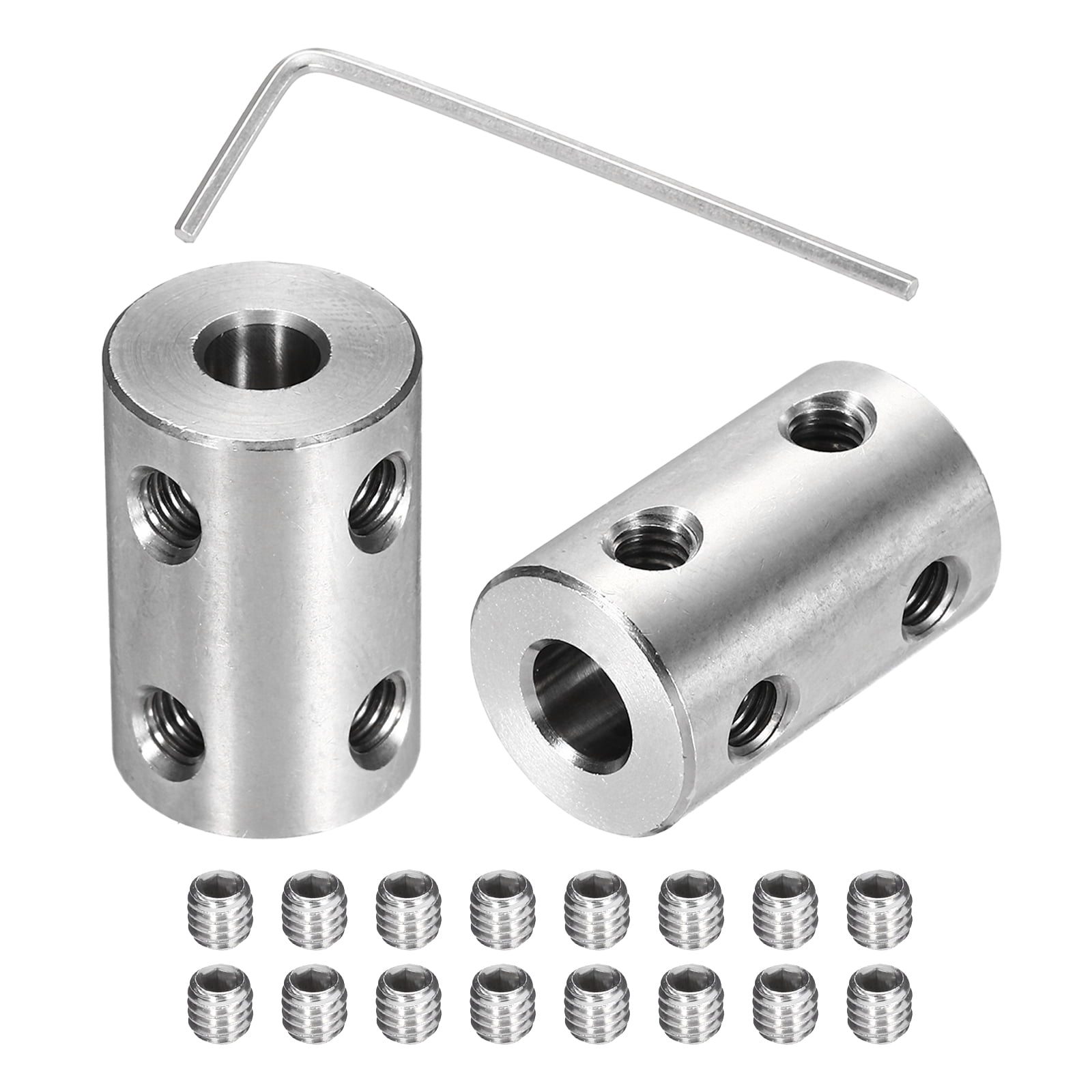 6 Pcs 5mm to 6mm Shaft Coupler Connector L22mm x D14mm Rigid Coupling ...