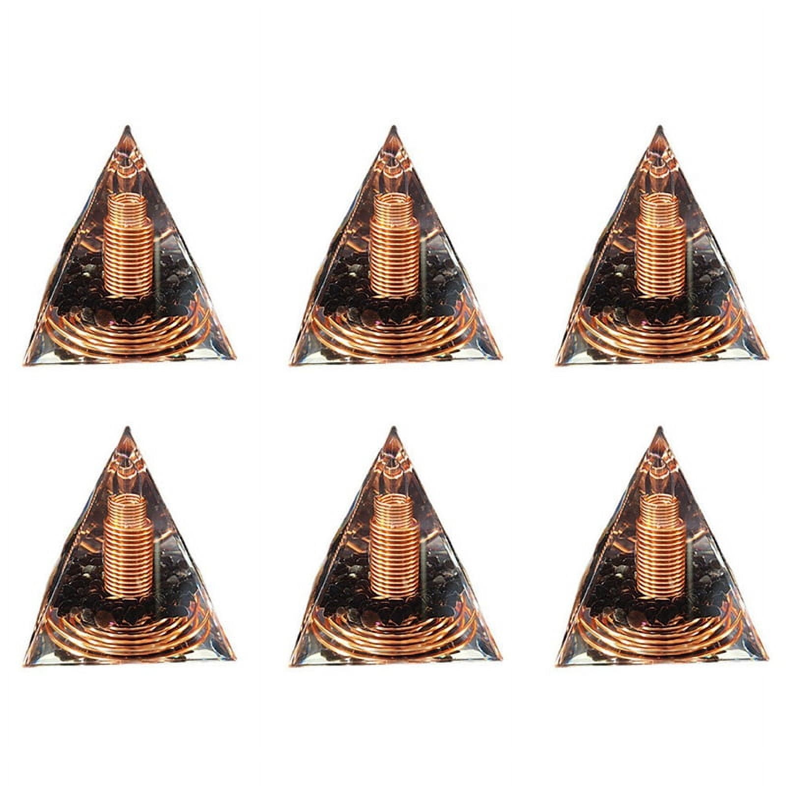 6 Pcs 6cm Crystal Gravel Spiral Pyramid Spiral Coil Pyramid Handmade ...