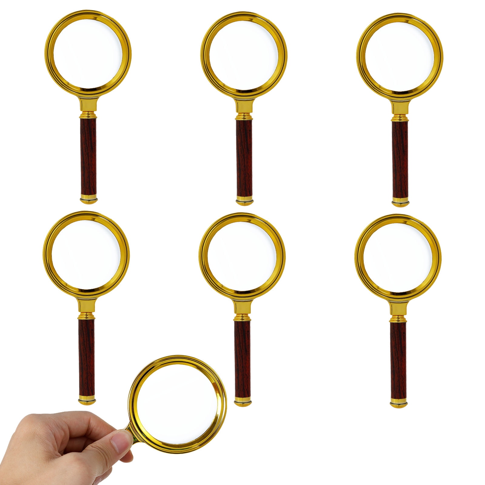 6 Pcs 70mm/90mm Convenient Magnifying Glass Multi Purpose Handheld ...