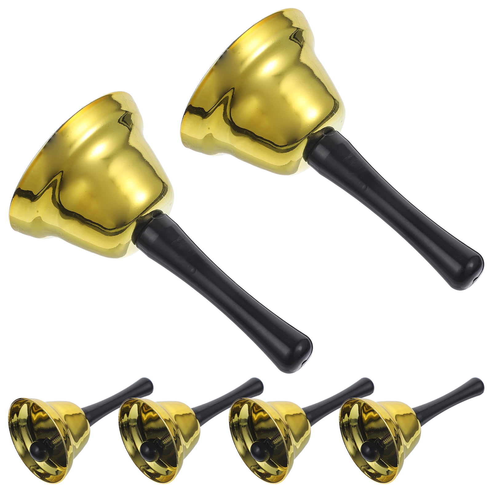 6 Pcs 75mm Diameter Hand-cranked Metal Bells Handheld School Restaurant ...