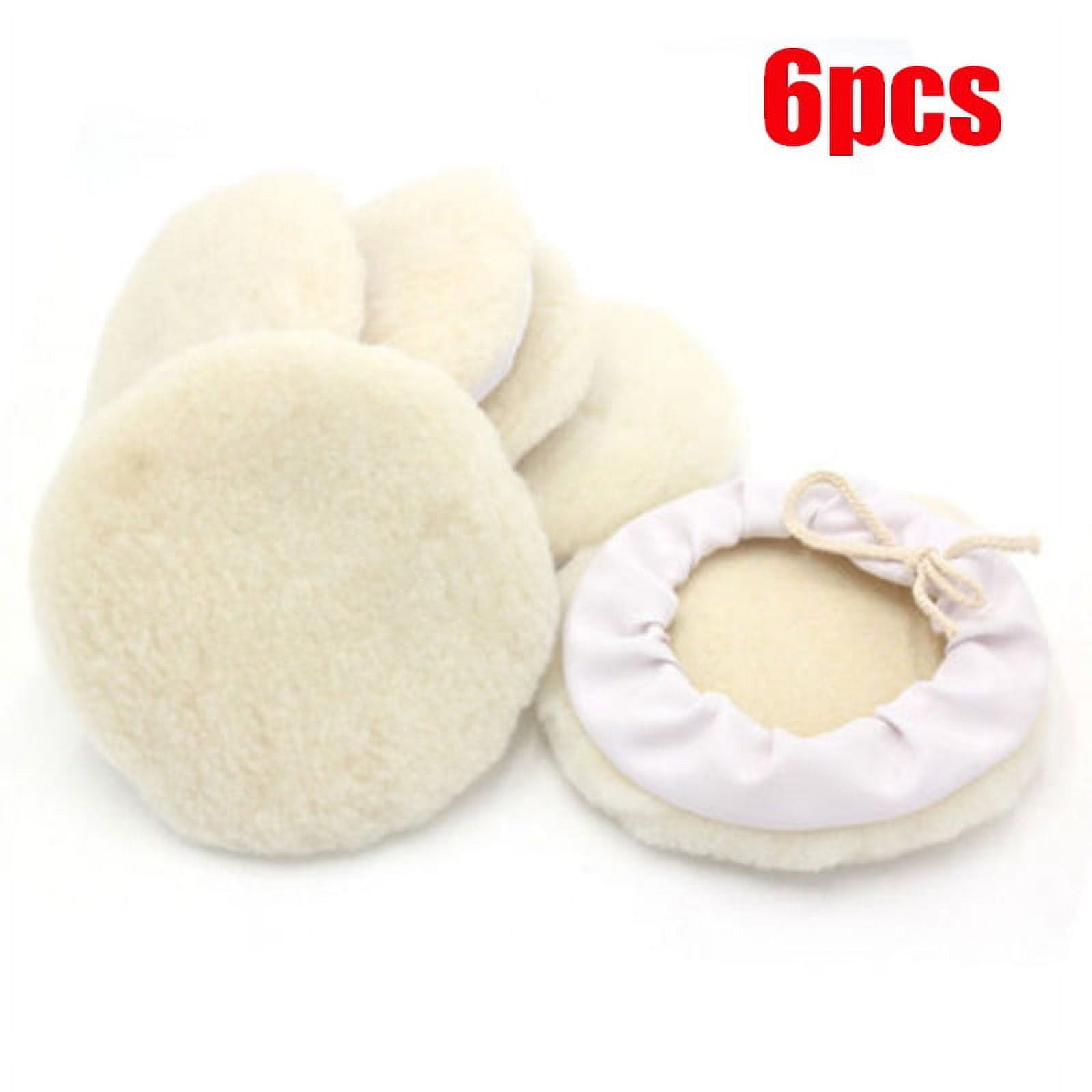 6 Pcs 7inch Auto Car Wool Bonnet Buffing Wheel Pad Buffer Polishing ...
