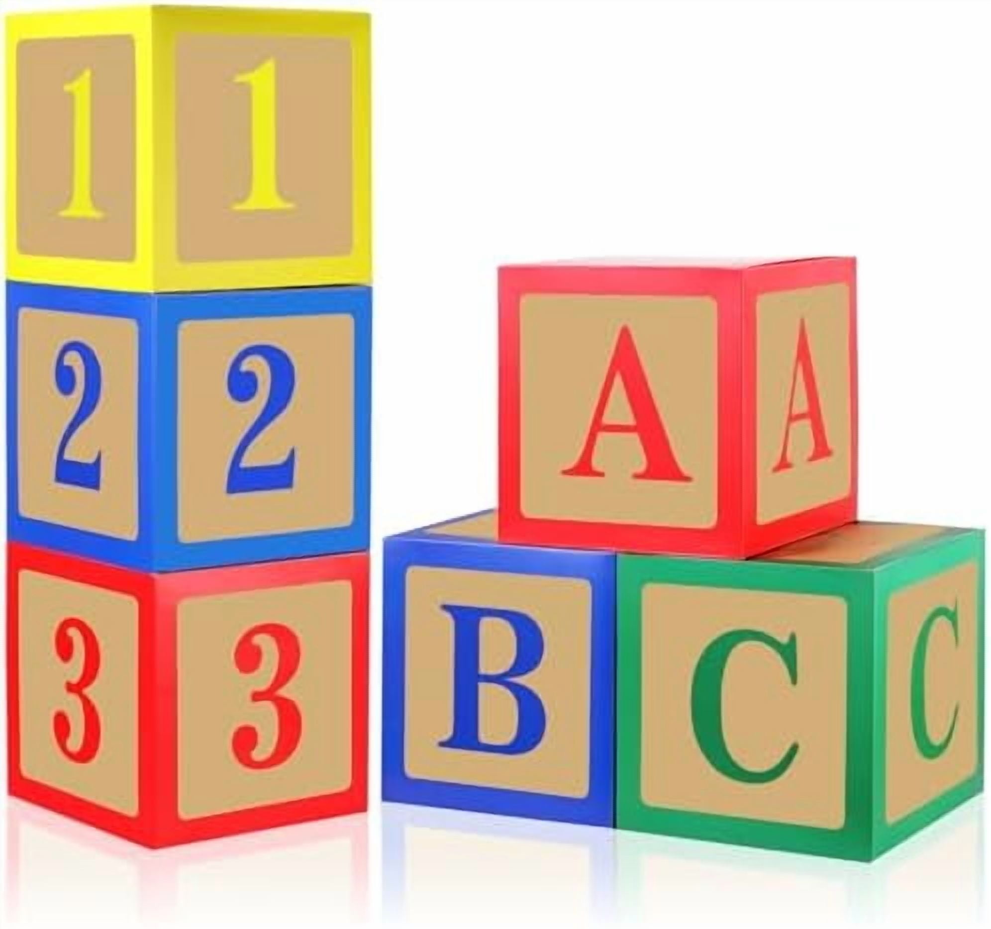 6 Pcs ABC and 123 Balloon Boxes - Back to School Party Decorations ABC ...