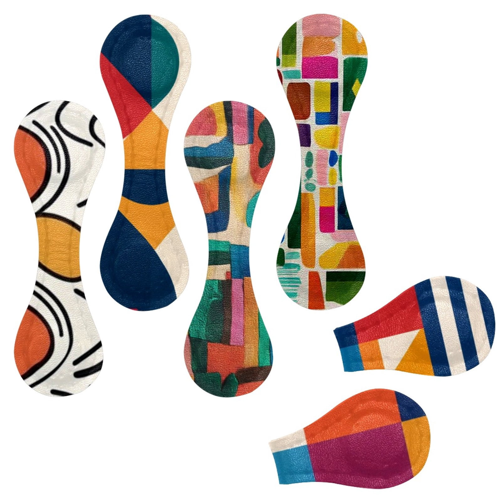 6 Pcs Abstract Style Bookmarks Magnetic Boookmark Cute Page Makers Book ...