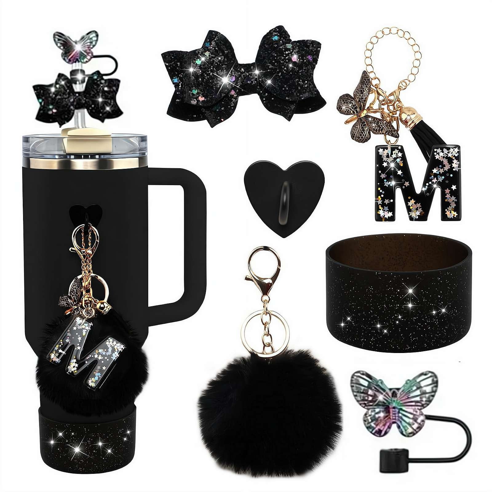 6 Pcs Accessories Set for Cup, Ractical Sparkly Cup, Including Handle ...