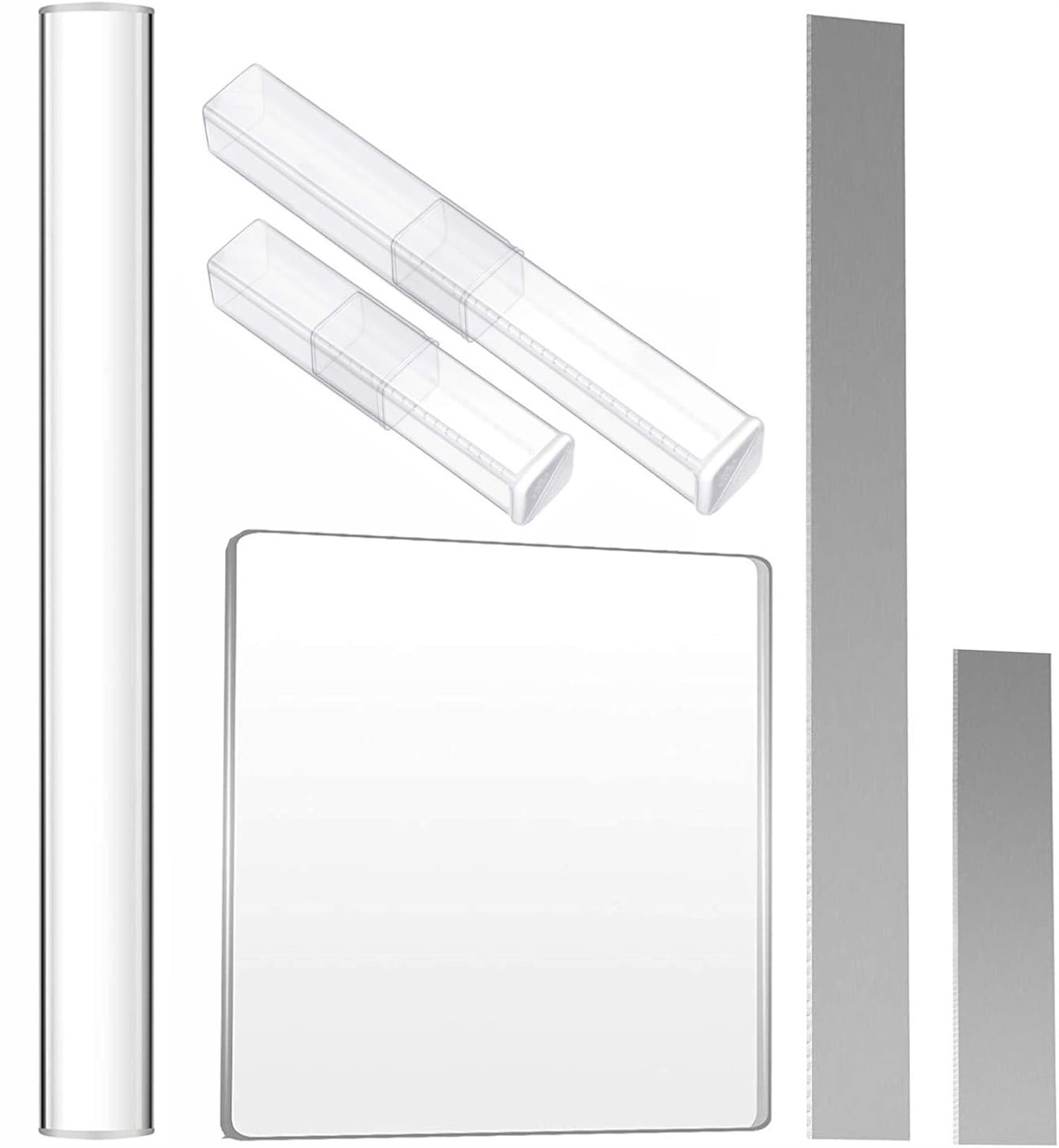 6 Pcs Acrylic Clay Roller Set,Happon Acrylic Sheet Backing Board,Solid ...