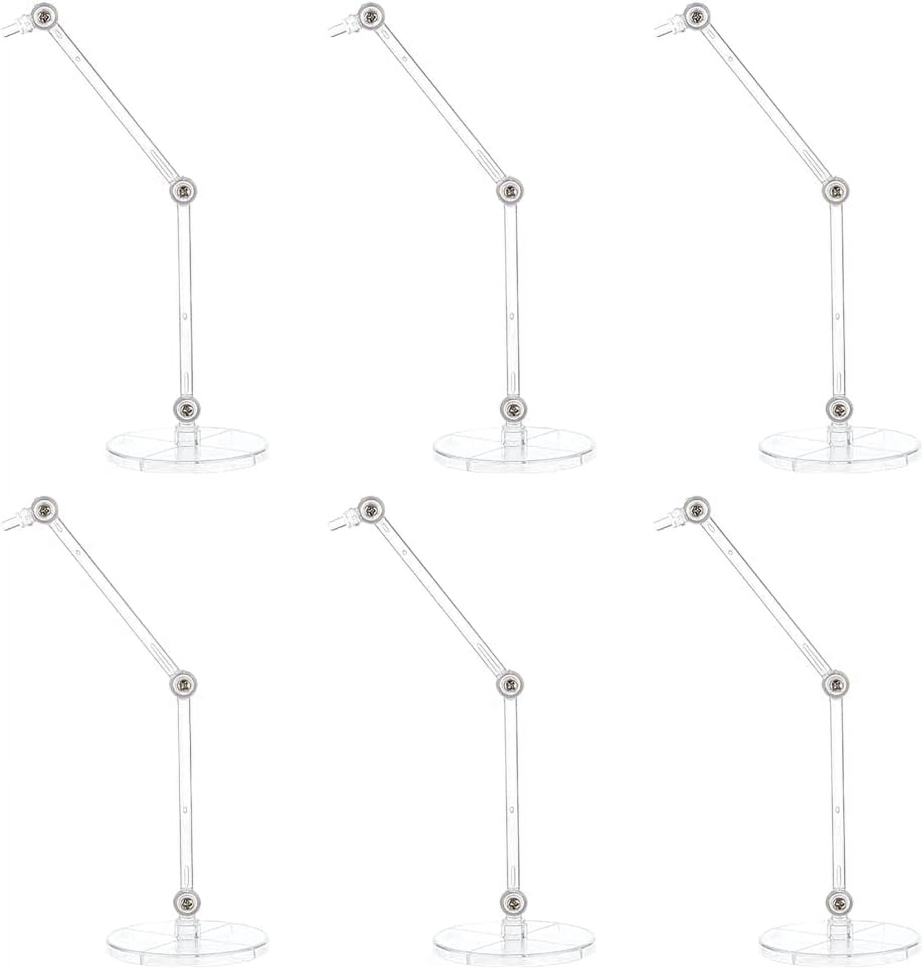 6 Pcs Action Figure Stands Clear Doll Model Support Stand with 2 inch ...