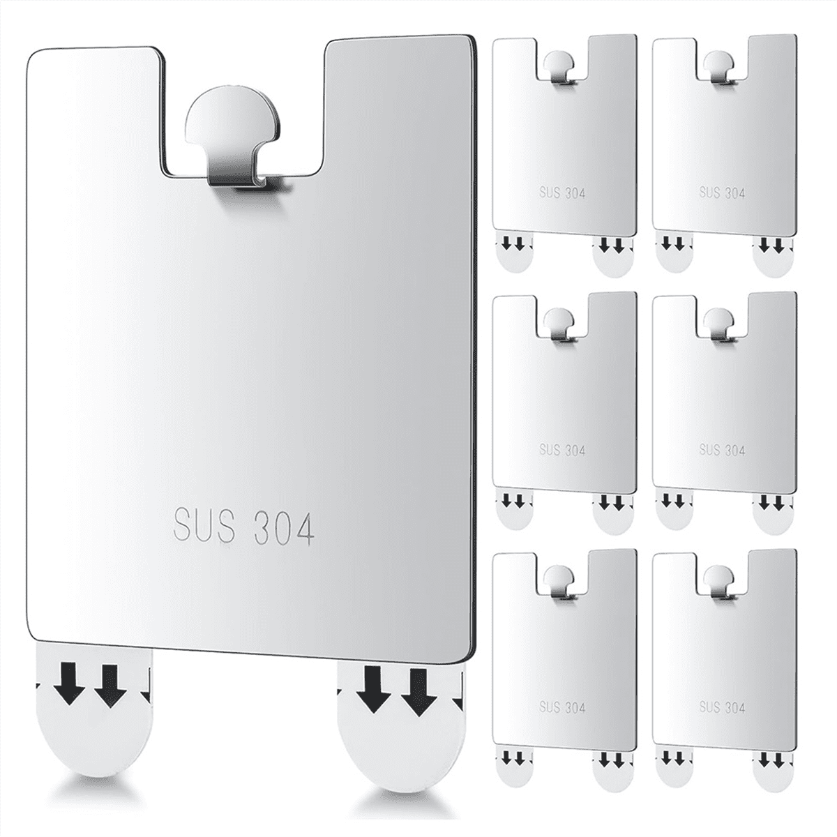 HOT 6 Pcs Adhesive Metal Picture Frame Hangers Damage Free Hanging No ...