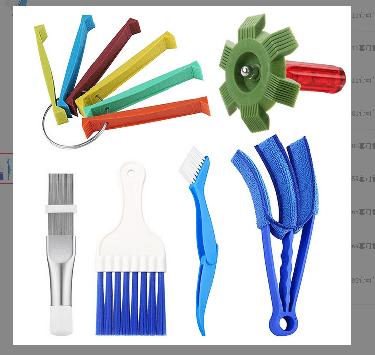 6 Pcs Air Conditioning Fin Cleaner Set, Air Conditioner Fin Comb ...