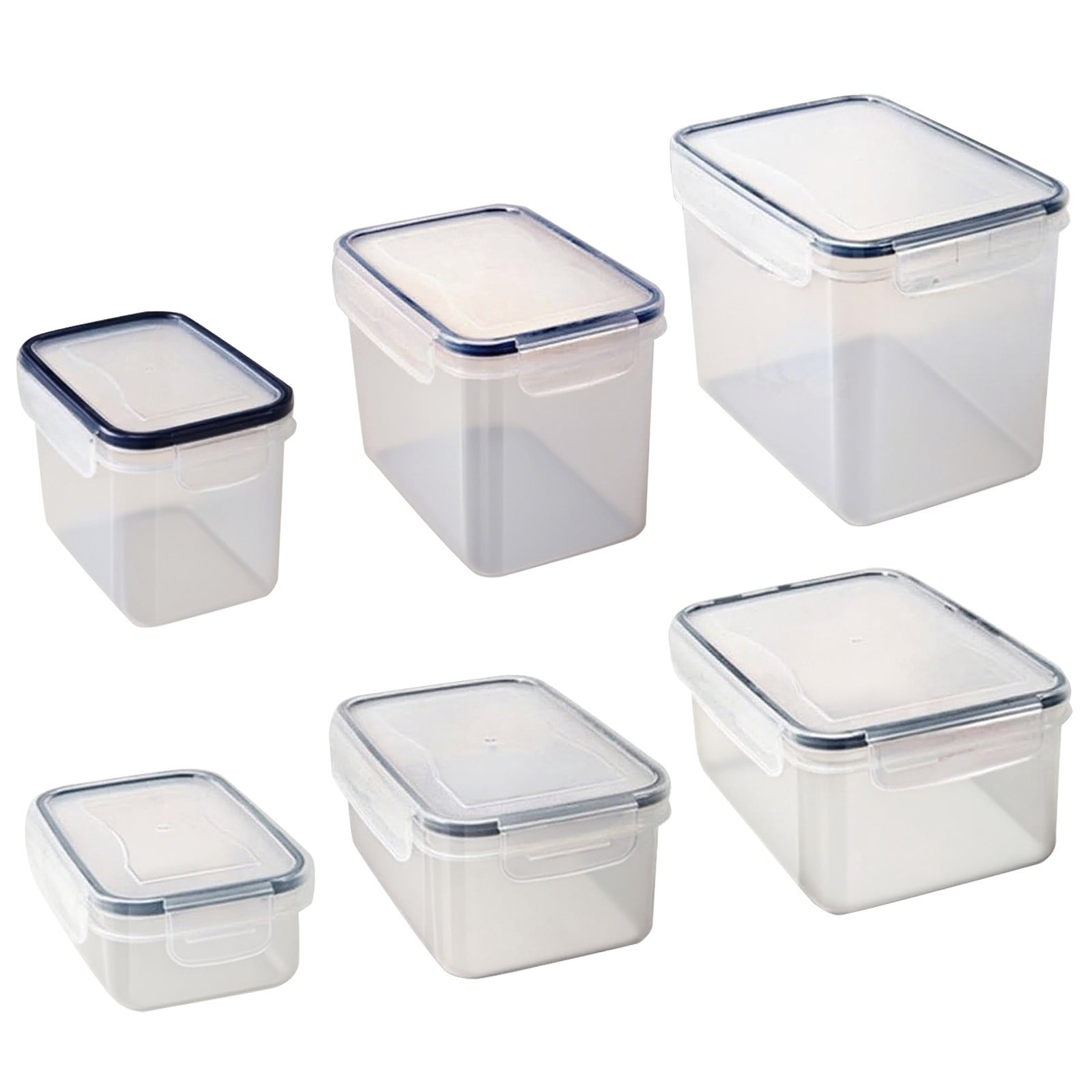 6 Pcs Airtight Flour and Sugar Containers,Food Storage Containers ...