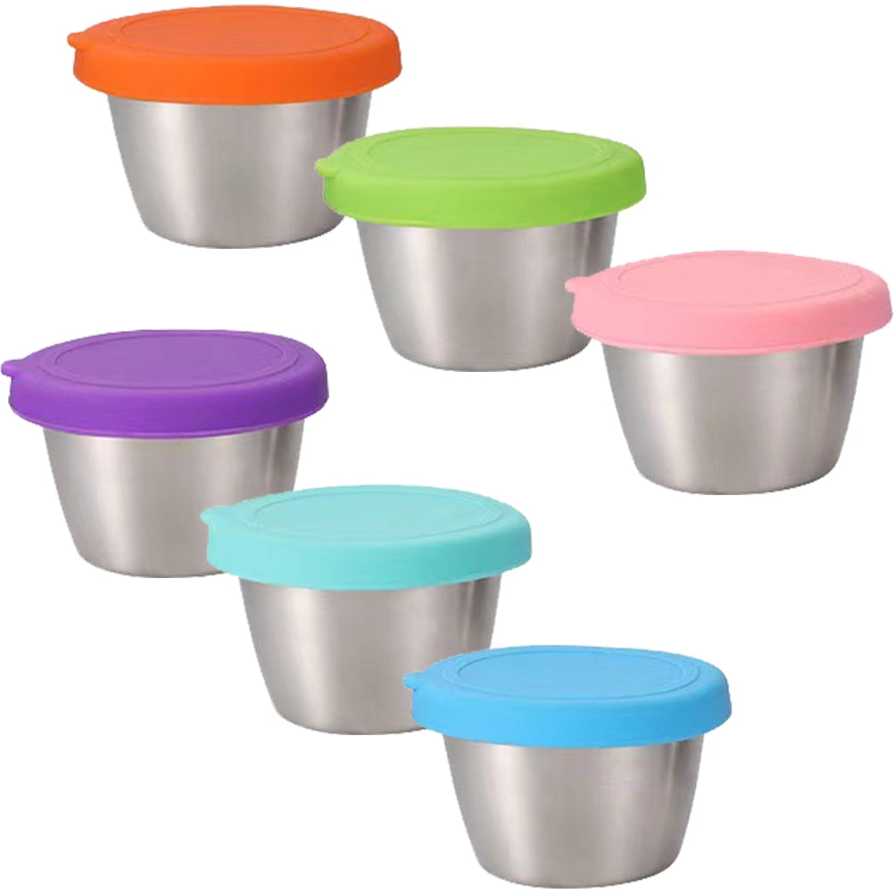 6 Pcs Airtight Sauce Cups Soy Containers Condiment Sub Boxes for ...
