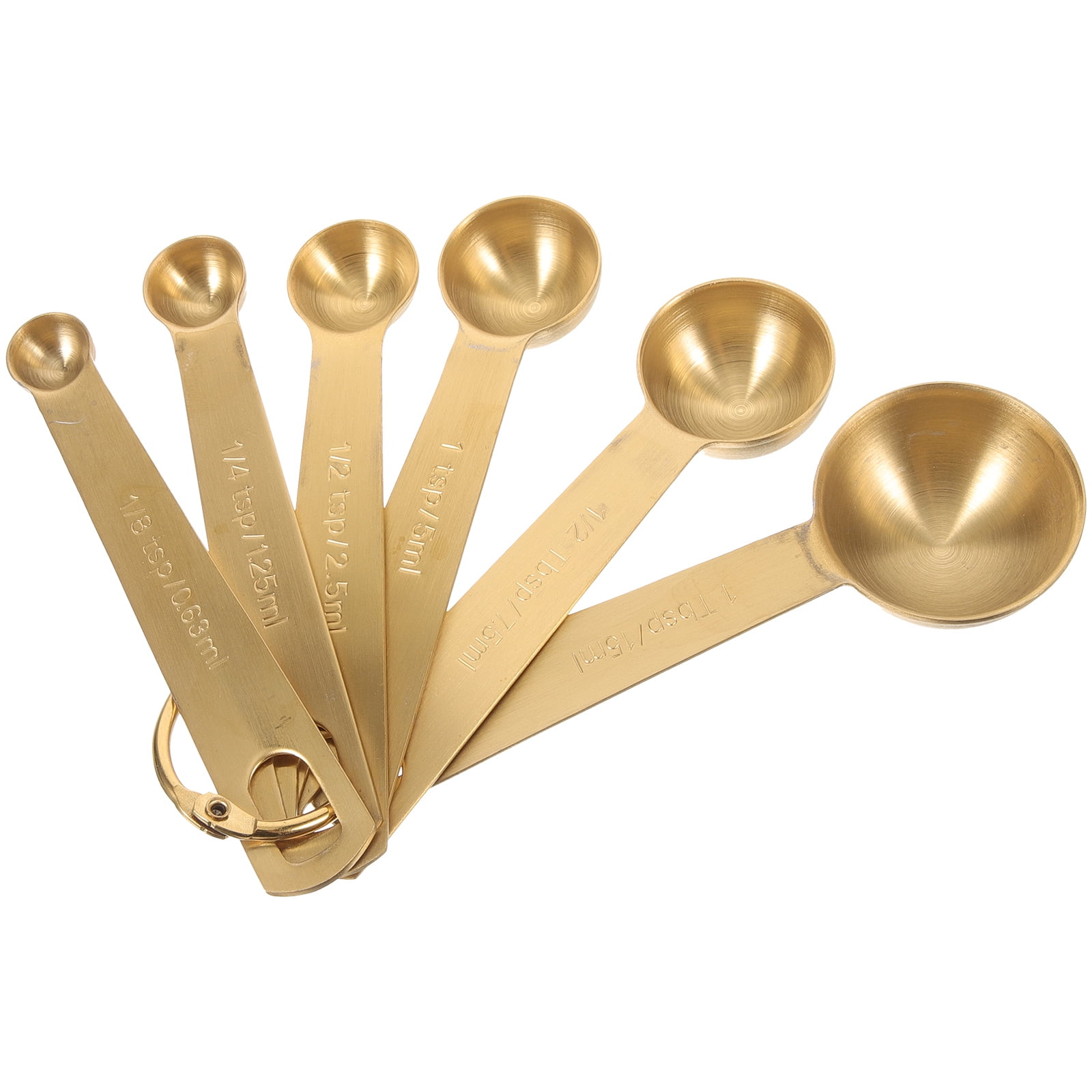 6 Pcs All Stainless Steel Measuring Spoons 6-piece Measuring Spoon Set ...