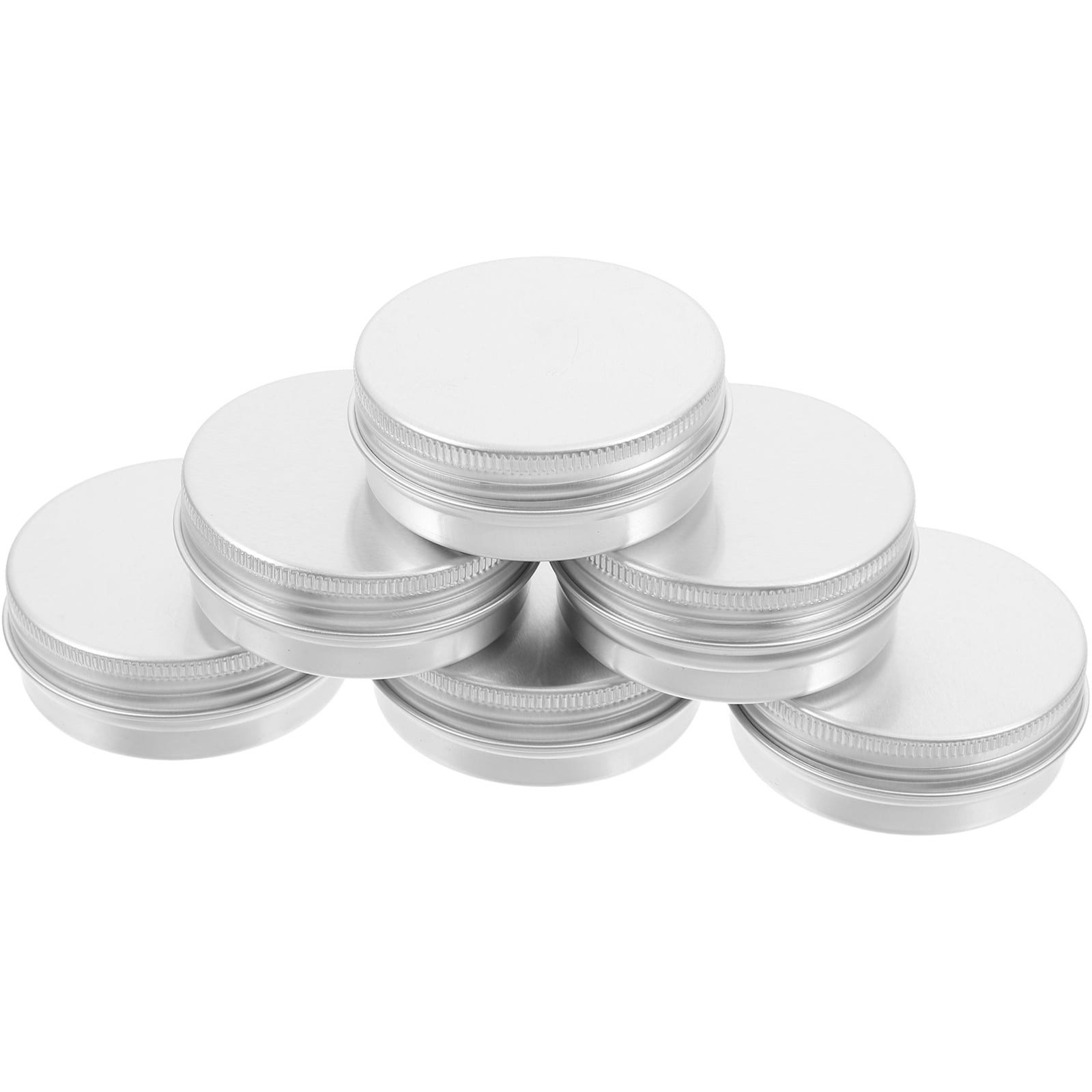 6 Pcs Aluminum Box Threaded Can Food Containers with Lids Storage Jars ...